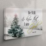 Christian Christmas Wall Decor Be Still And Know That I Am God Canvas ...