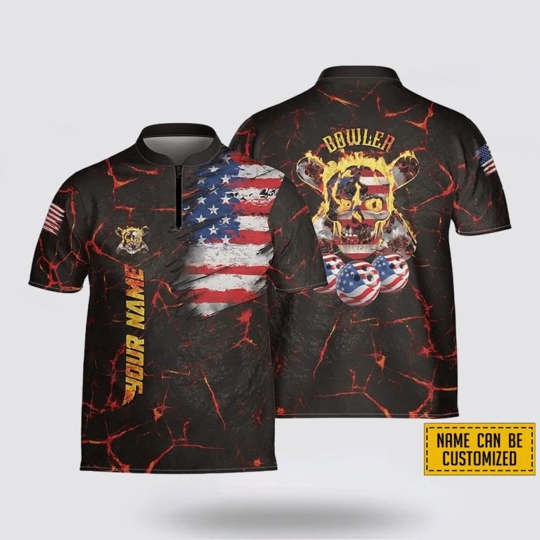 Bowling Jersey, Black Lightning Thunder Custom Men Bowling Bowling ...