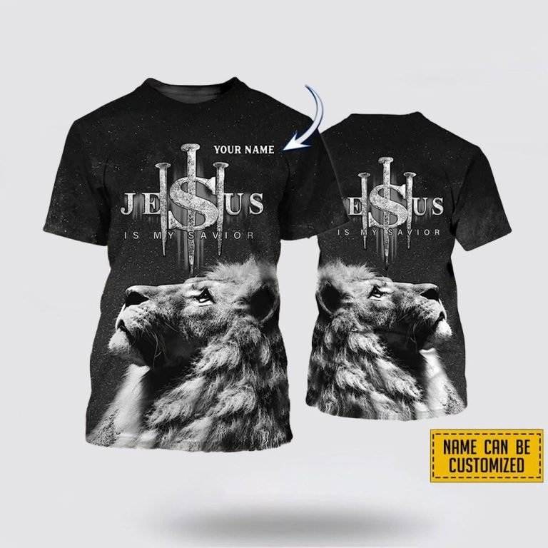 Jesus Is My Savior Lion And Cross Polo Shirt - Gifts For Jesus Lovers ...