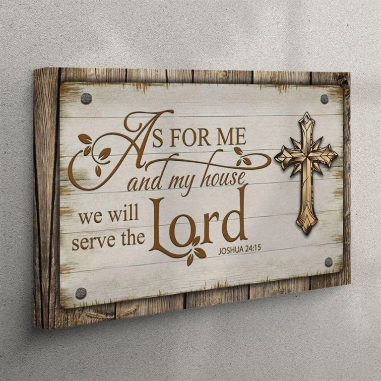 Farmhouse - As For Me And My House 2415 Canvas Print - Bible Verse Wall ...