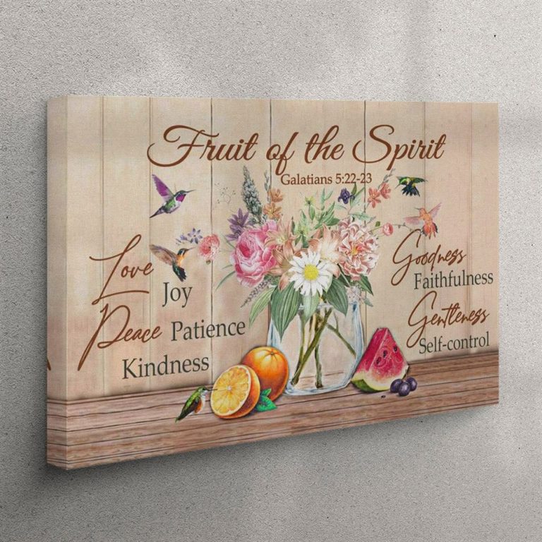 Fruit Of The Spirit Galatians 522-23 Bible Verse Canvas Wall Art ...