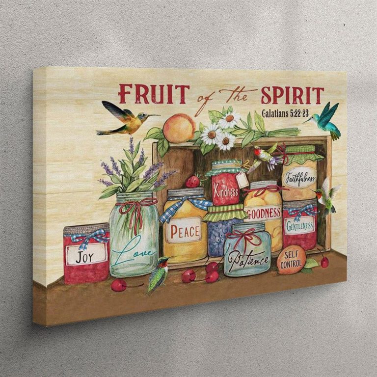 Fruit Of The Spirit Galatians 522-23 Canvas Print - Bible Verse Wall ...