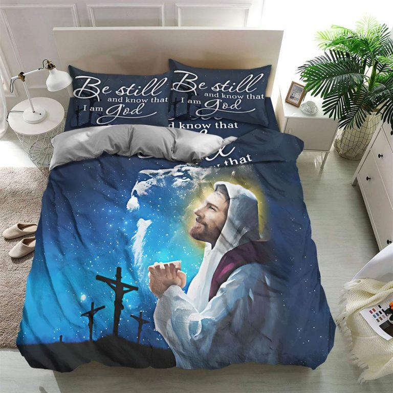 Be Still and Know That I Am God Christian Quilt Bedding Set - Christian ...