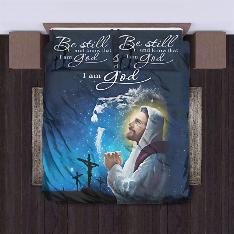 Be Still and Know That I Am God Christian Quilt Bedding Set - Christian ...