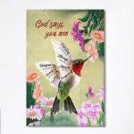 God Says You Are Hummingbird Canvas Art - Bible Verse Wall Art ...