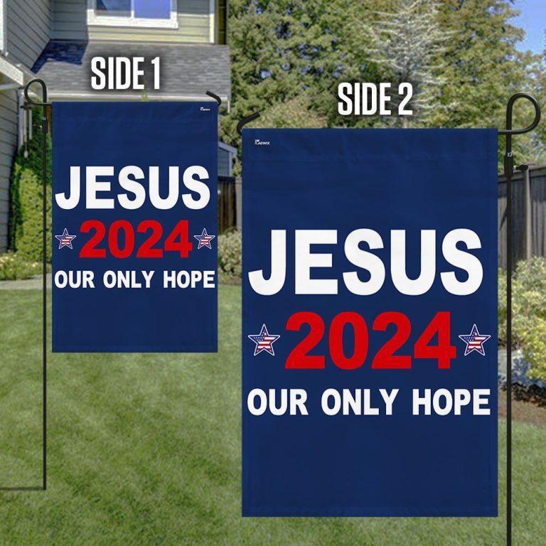 Jesus 2024 Our Only Hope Flag - Christian Flag Outdoor Decoration ...
