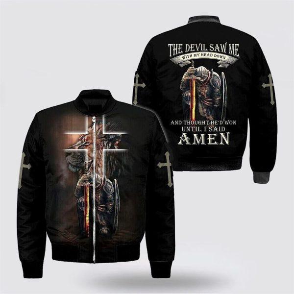 Jesus Christ Lion Of Judah Knight Warrior Bomber Jacket - Gifts For ...
