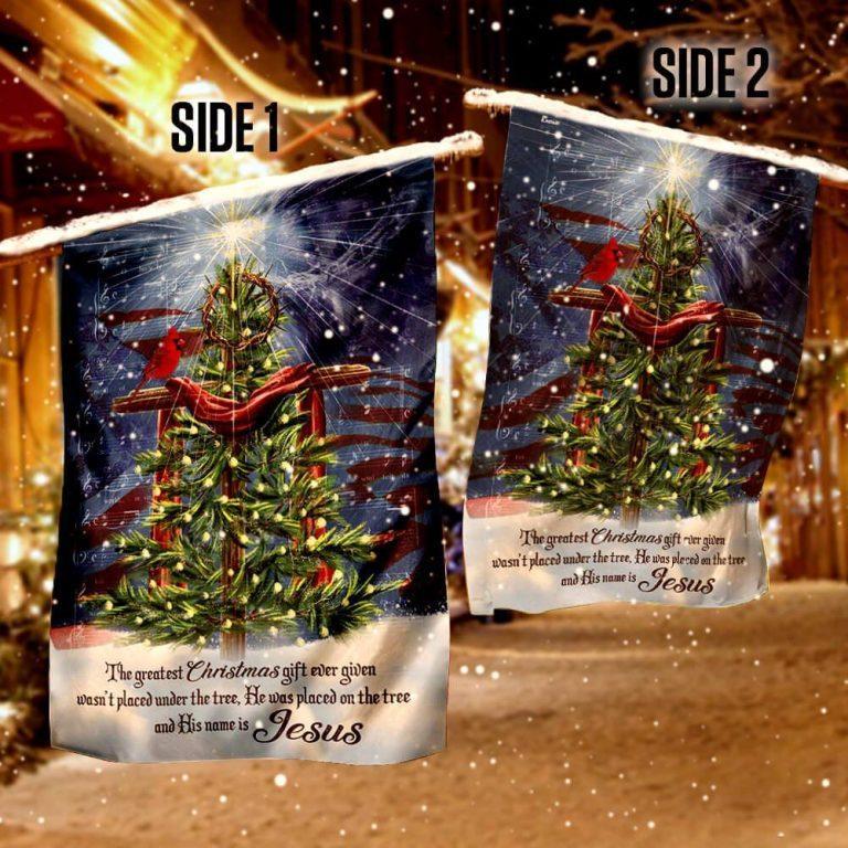 Jesus Christ The Greatest Gift Christmas Flag - Christian Flag Outdoor ...