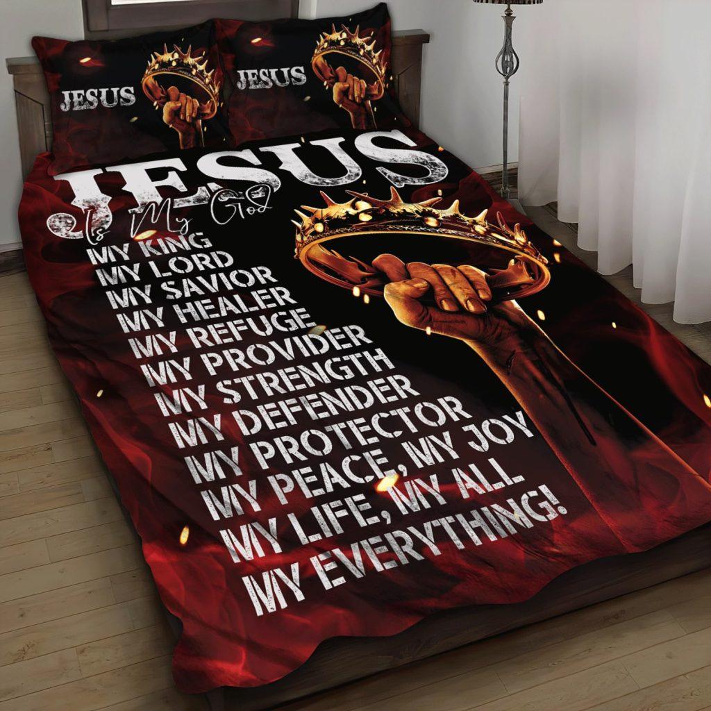 Jesus Is My God Quilt Bedding Set - Christian Gift For Believers ...