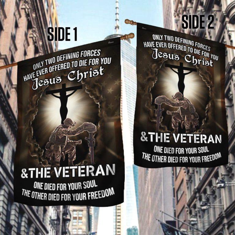 Jesus Veteran Flag Jesus Christ and The Veteran Flag - Christian Flag ...