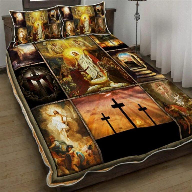 Resurrection Of Jesus Easter Quilt Bedding Set - Christian Gift For ...