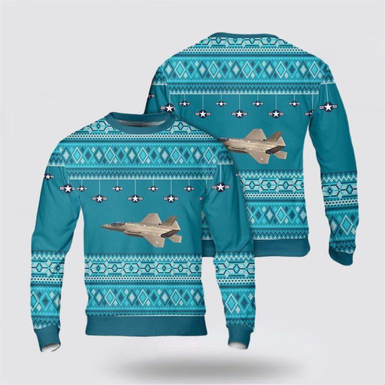Veterans Sweater, Custom US Air Force Veteran Christmas Sweater With ...
