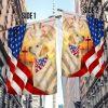 Yellow Lab Flag Labrador Retriever dog And Jesus US Flag - Christian ...