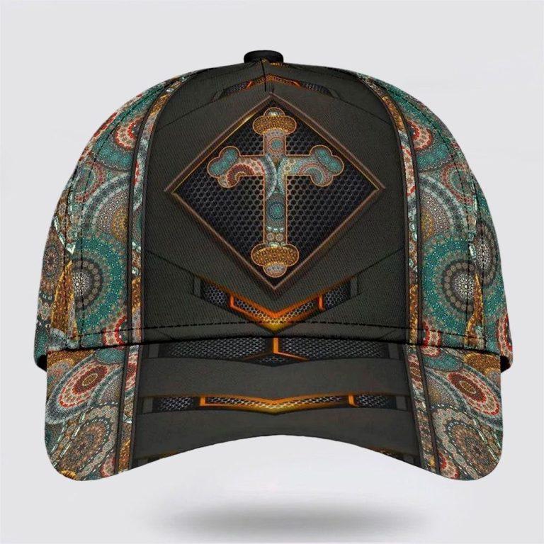 Christian Baseball Cap, Jesus With Crown Of Thorns Classic Hat All Over ...