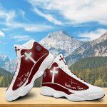 Christian Basketball Shoes, Faith Over Fear Jesus Basketball Shoes Red ...
