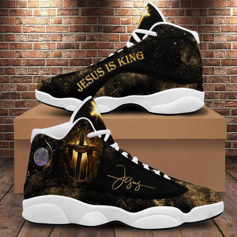 Christian Basketball Shoes, Jesus Is King Cross Art Print Basketball ...