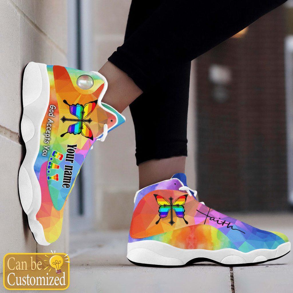 Christian Shoes, God Accept You Lgbt Jesus Custom Name Jd13 Shoes ...