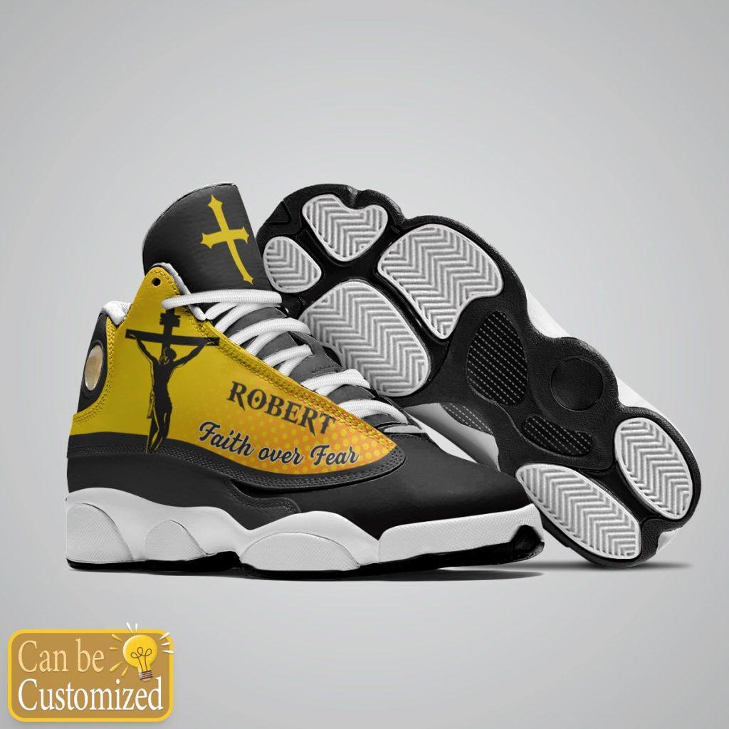 Christian Shoes, Jesus Faith Over Fear Custom Name Jd13 Shoes, Jesus ...