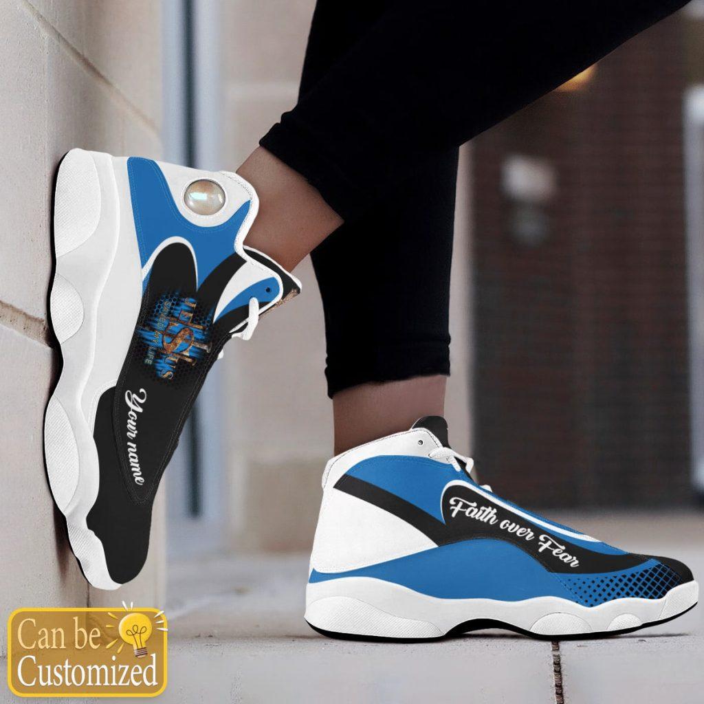 Christian Shoes, Jesus Faith Over Fear Saved My Life Custom Name Jd13 ...