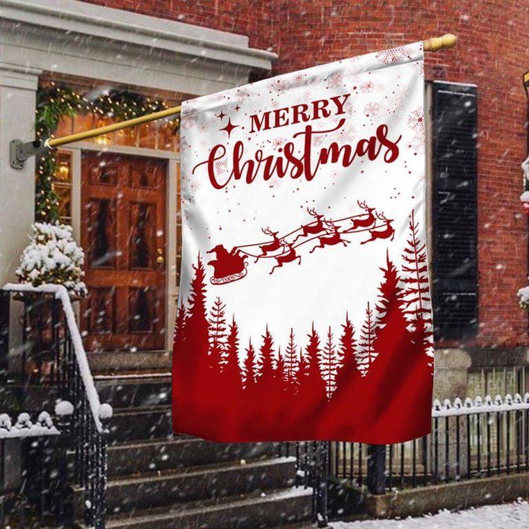 Christmas Flag, Merry Christmas Flag Santa Claus, Christmas Garden ...