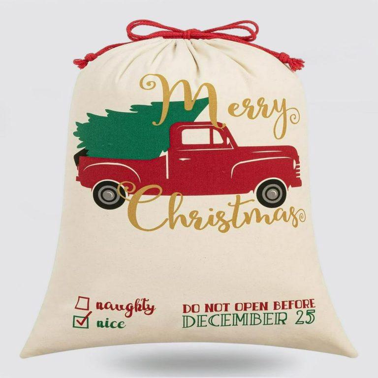 Christmas Sack, Funny Christmas Tree Print Sack, Xmas Santa Sacks ...