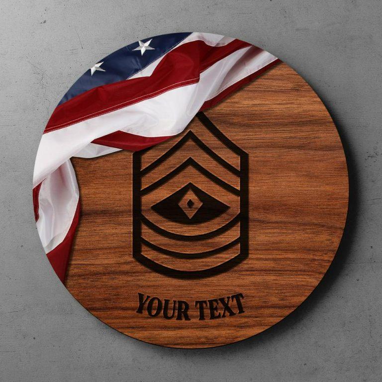 US Army Wood Sign Proud Army Mom, Personalized Your Name Veterans ...