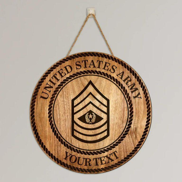 US Army Wood Sign United States Army Sergeant Major, Personalized Name ...