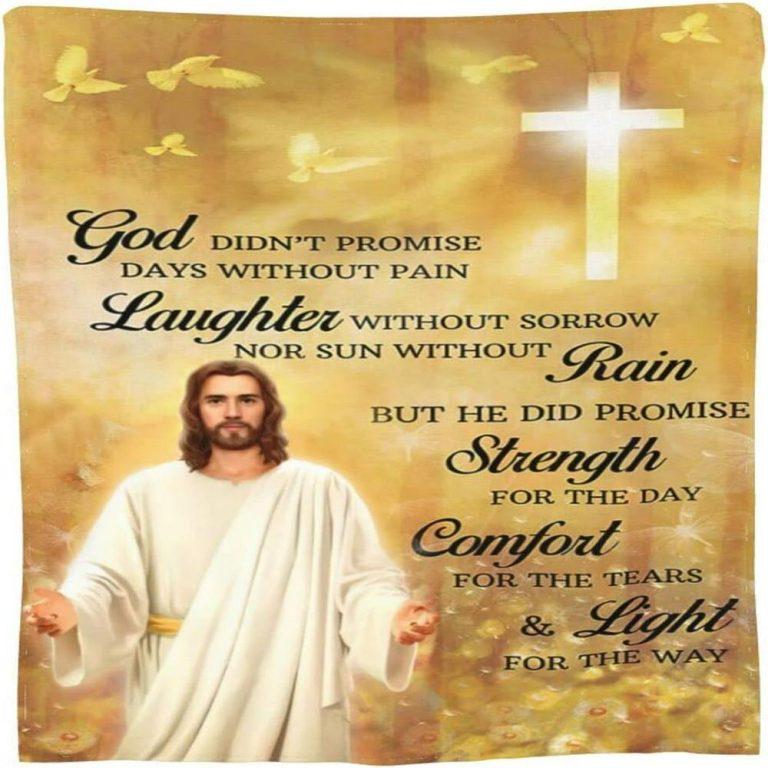 God Didn't Promise Days Without Pain Christian Quilt Blanket, Christian ...