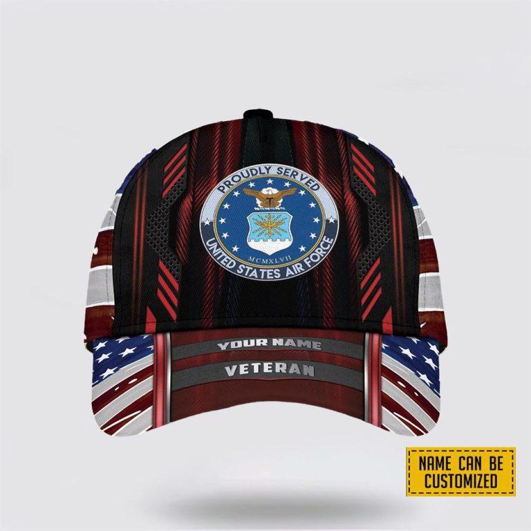 Personalized Name Rank US Veteran Air Force Baseball Cap, Veteran ...
