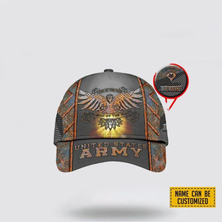 US Army Baseball Caps Land Of The Free, Custom Army Hats, Personalized ...