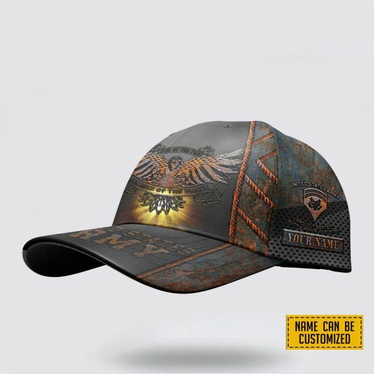 US Army Baseball Caps Land Of The Free, Custom Army Hats, Personalized ...