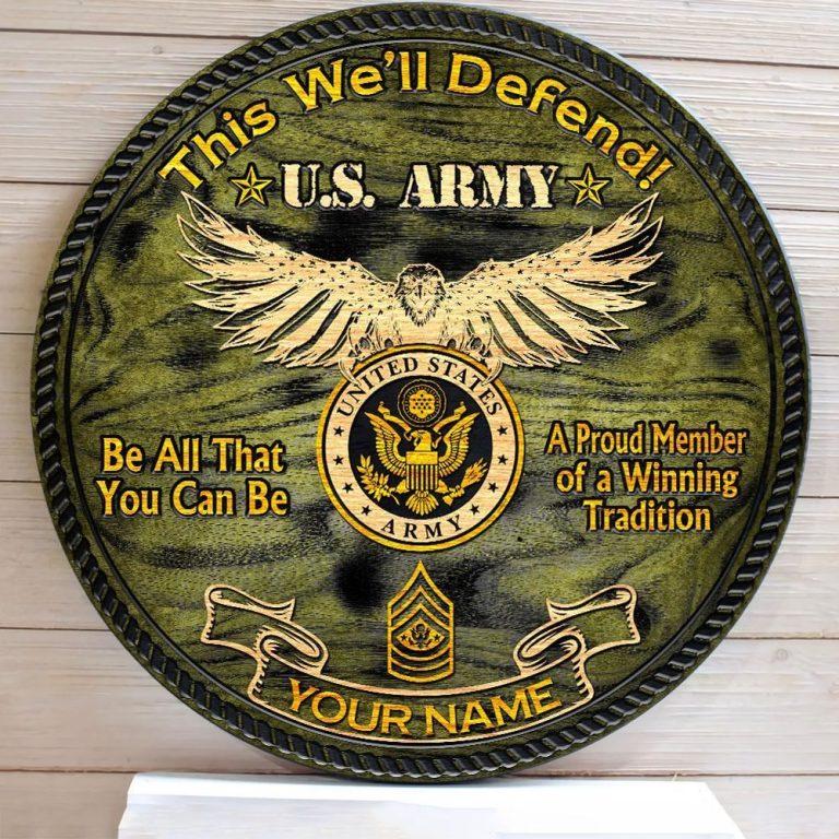US Army Wood Sign A Proud Member Of A Winning Tradition, Personalized ...