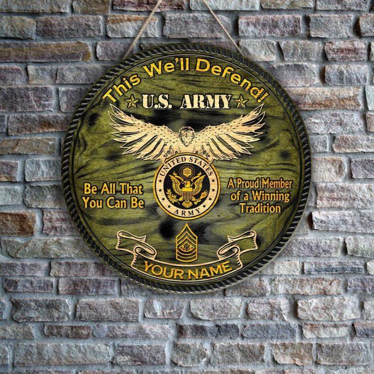 US Army Wood Sign A Proud Member Of A Winning Tradition, Personalized ...