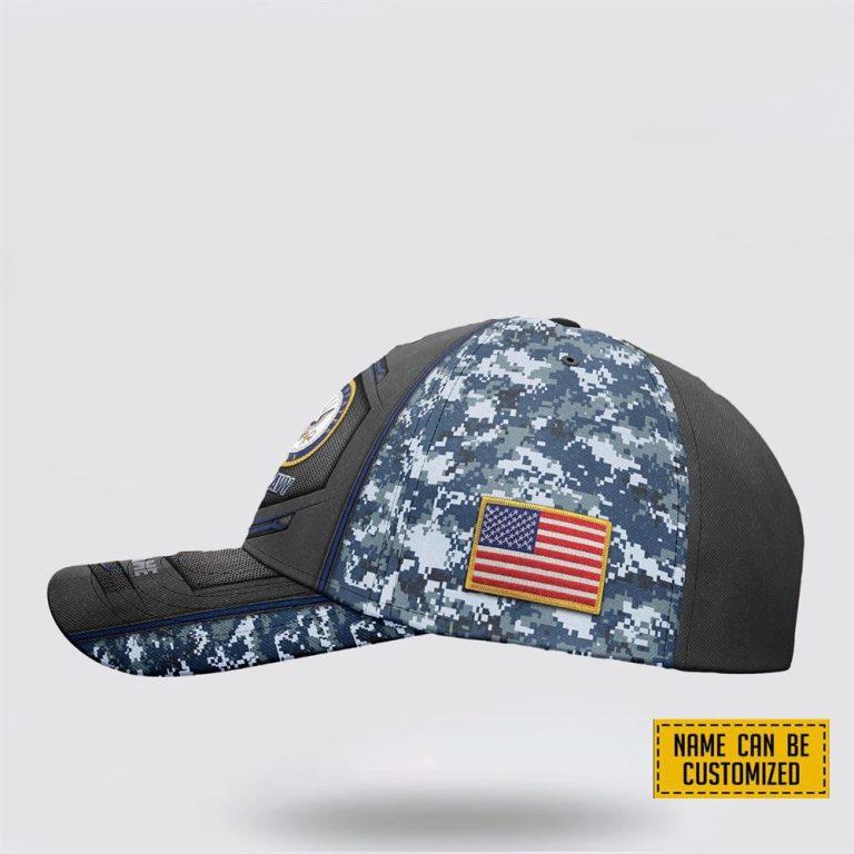 US Navy Baseball Caps Digital Camo Navy Blue Veterans, Personalized ...