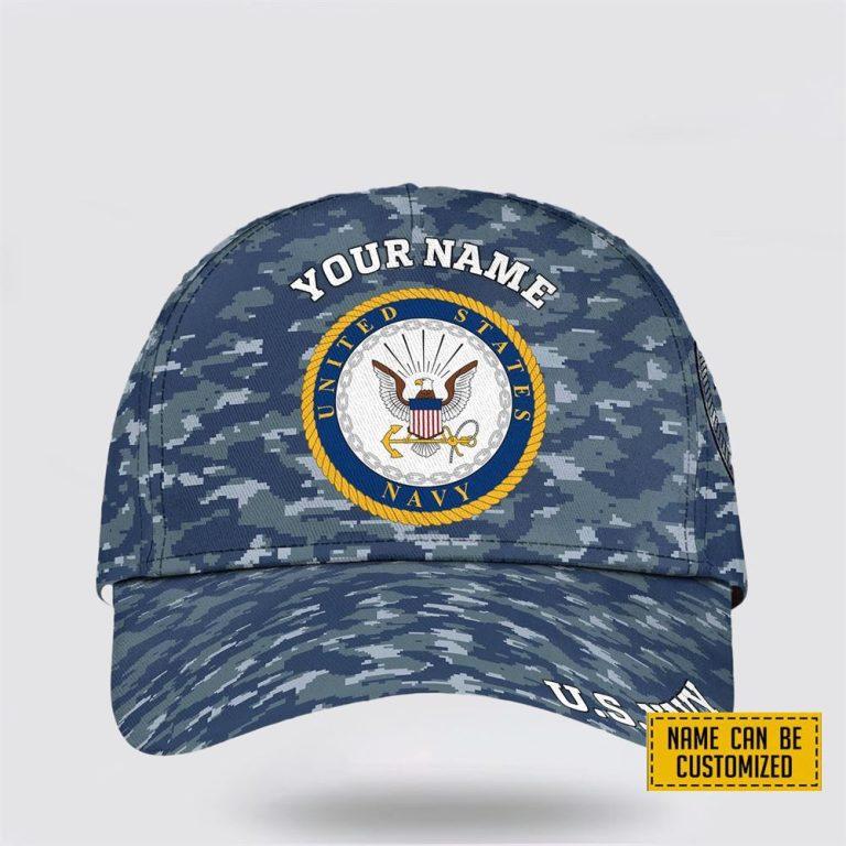Personalized Name Rank US Veteran Navy Baseball Cap, Veteran Baseball ...