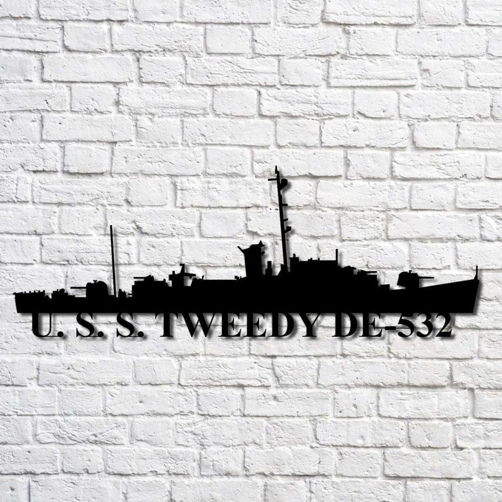 Us Navy Metal Sign, Veteran Signs, USS Tweedy De532 Navy Ship Metal Art ...