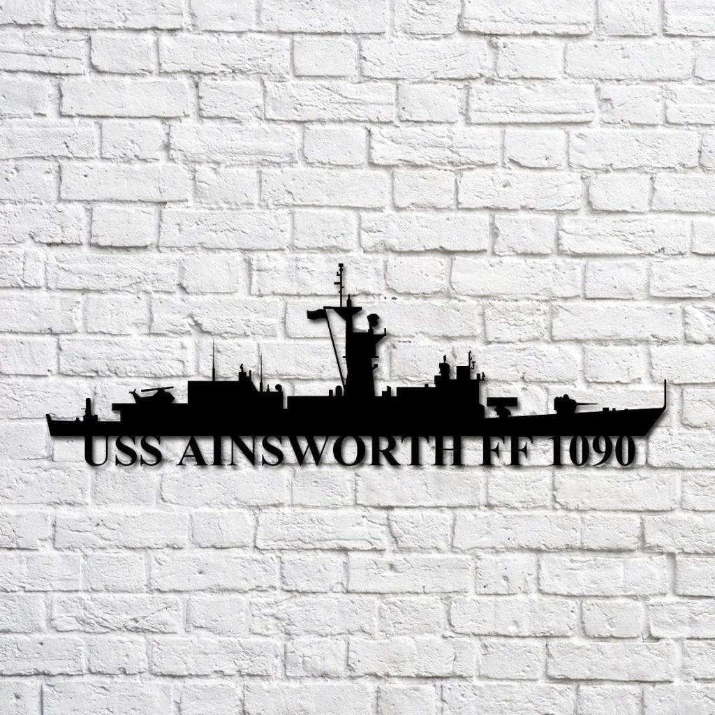 Us Navy Metal Sign, Veteran Signs, Uss Ainsworth Ff 1090 Navy Ship ...