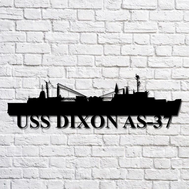 Us Navy Metal Sign, Veteran Signs, Uss Dixon As37 Navy Ship Metal Art ...