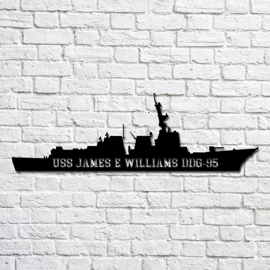 Us Navy Metal Sign, Veteran Signs, Uss James E Williams (ddg 95) Navy ...