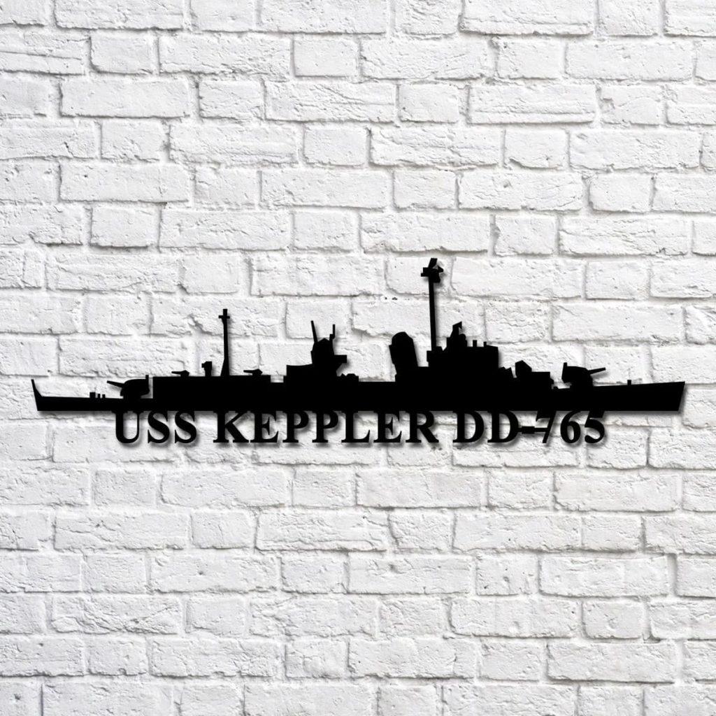 Us Navy Metal Sign, Veteran Signs, Uss Keppler Dd 765 Navy Ship Metal ...
