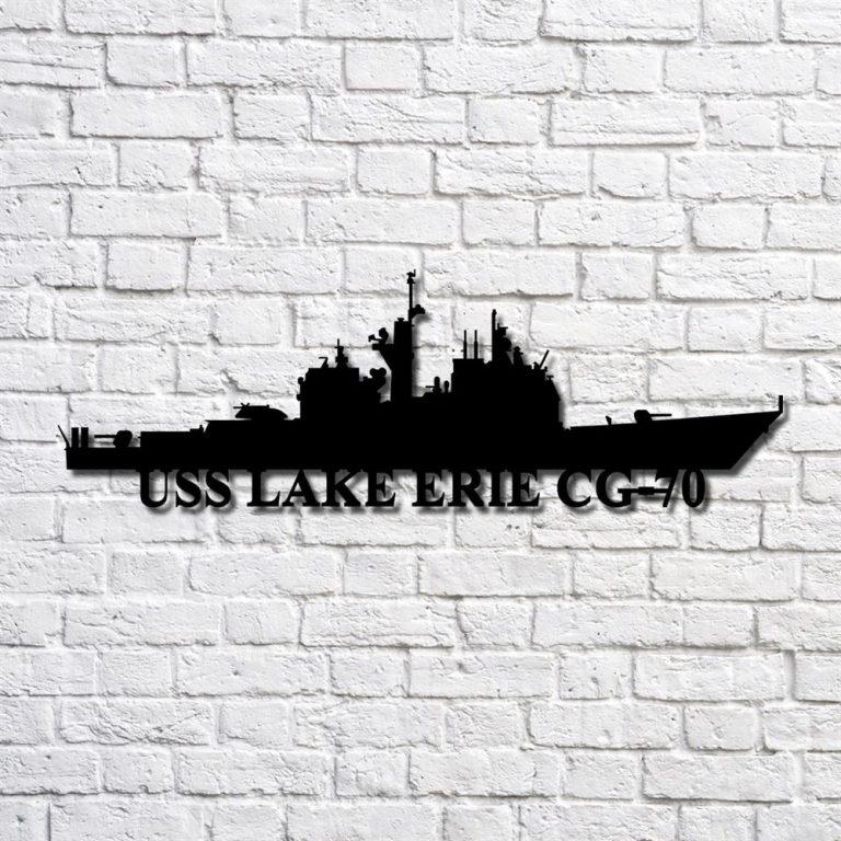 Us Navy Metal Sign, Veteran Signs, Uss Lake Erie Cg70 V2 Navy Ship ...