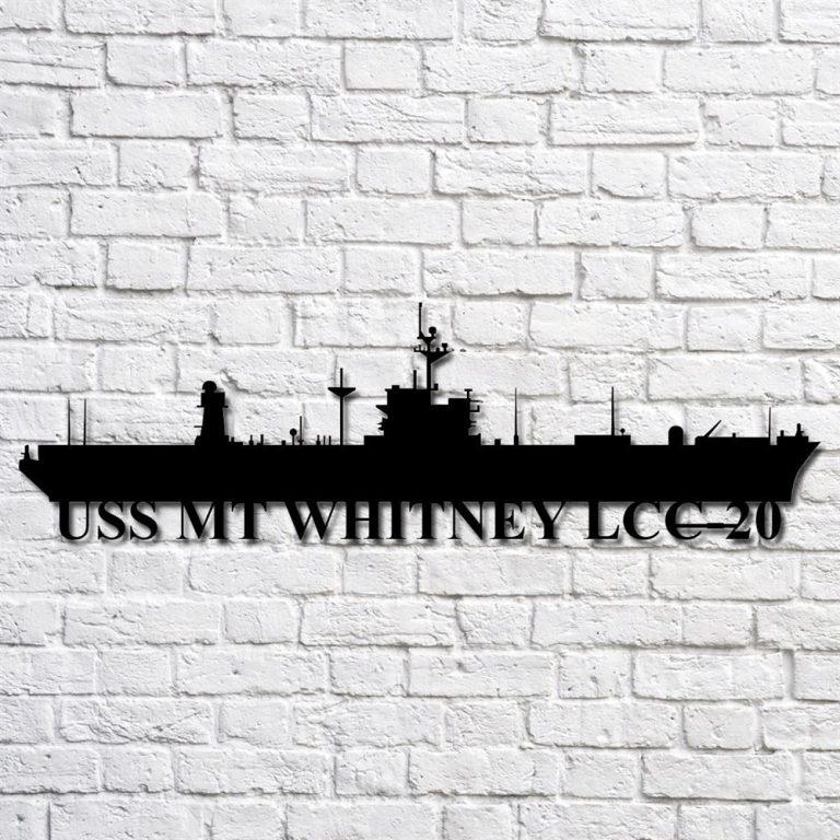 Us Navy Metal Sign, Veteran Signs, Uss Mt Whitney Lcc20 Navy Ship Metal ...