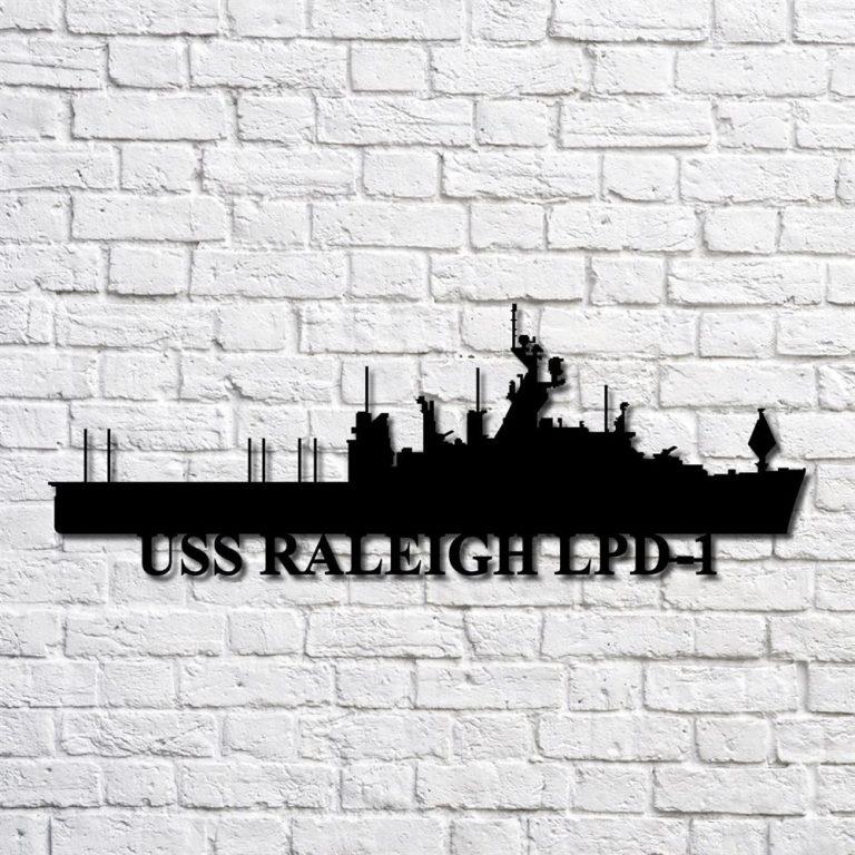 Us Navy Metal Sign, Veteran Signs, Uss Raleigh Lpd1 Navy Ship Metal Art ...