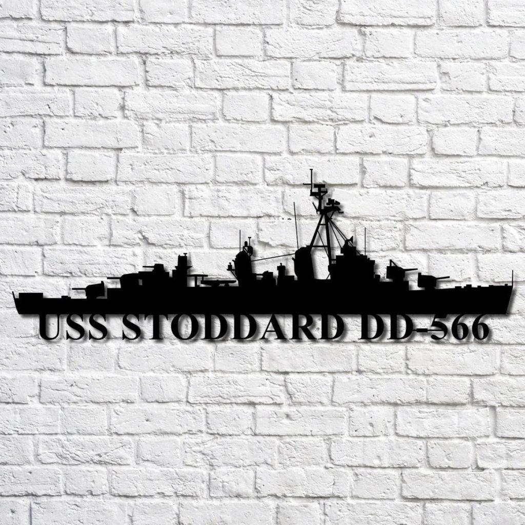 Us Navy Metal Sign, Veteran Signs, Uss Stoddard Dd566 Navy Ship Metal ...