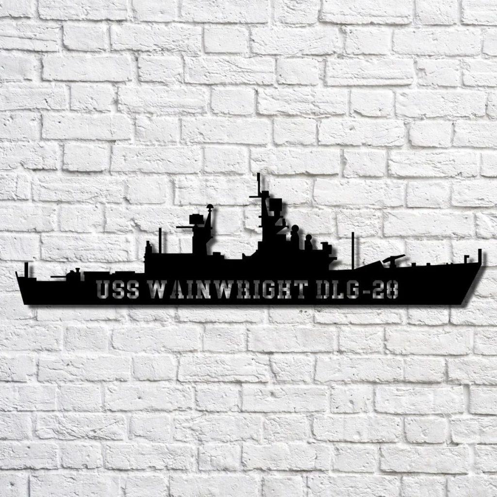 Us Navy Metal Sign, Veteran Signs, Uss Wainwright Dlg28 Navy Ship Metal ...