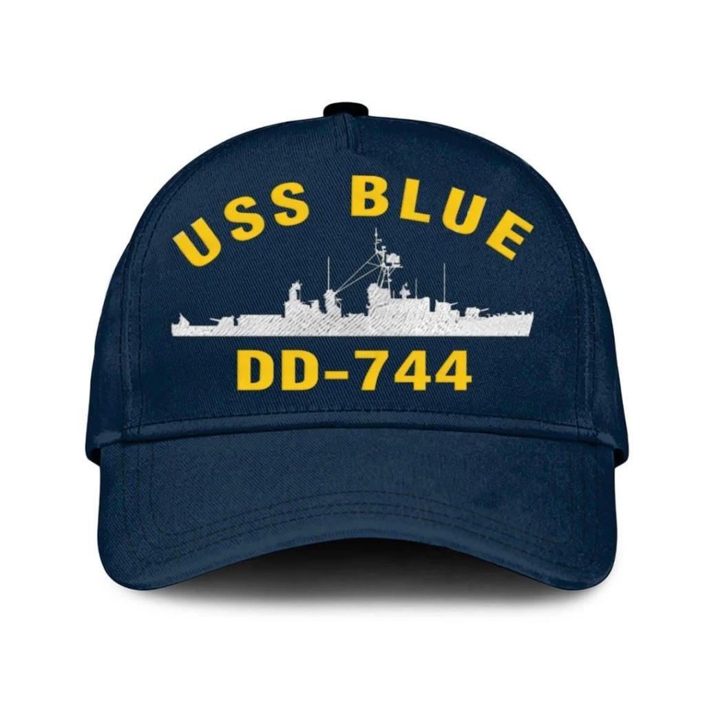 Us Navy Veteran Cap, Embroidered Cap, Uss Blue Dd-744 Classic ...