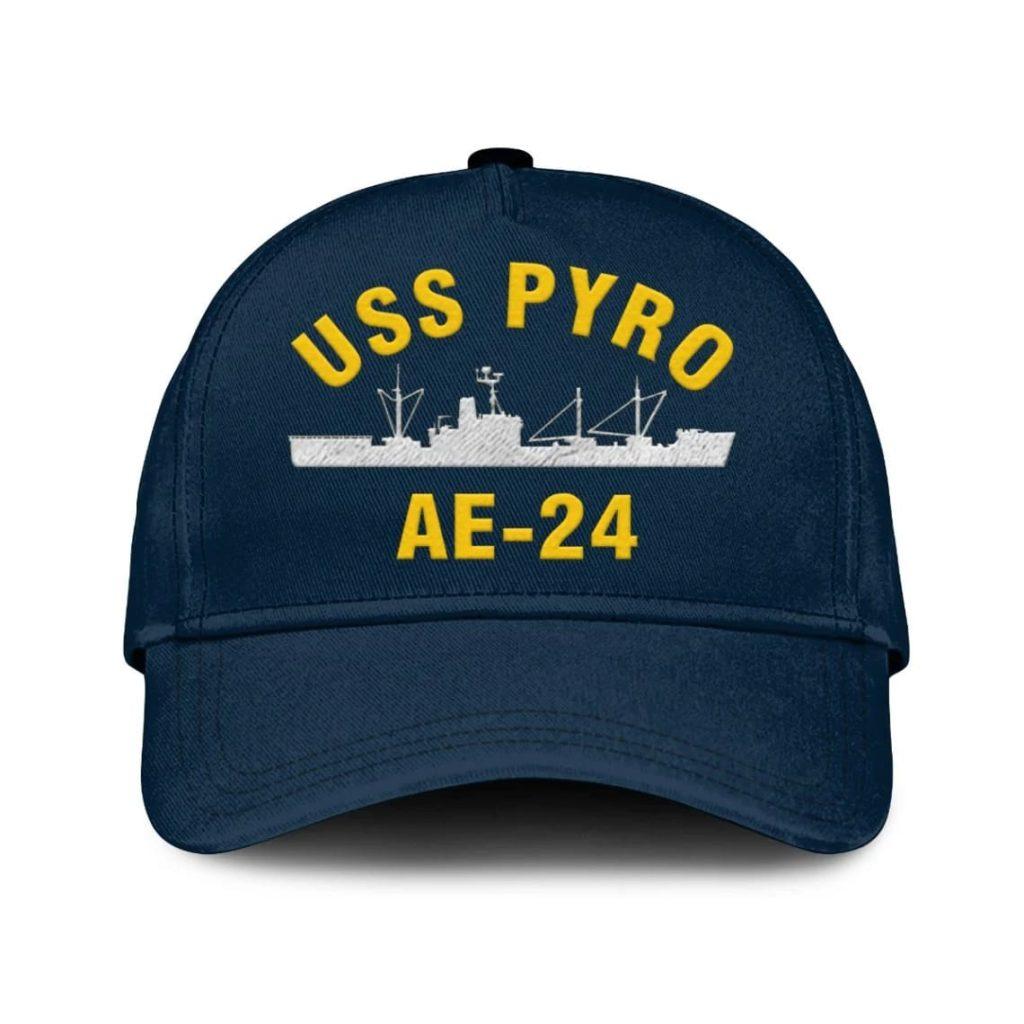 Us Navy Veteran Cap, Embroidered Cap, Uss Pyro Ae-24 Classic ...