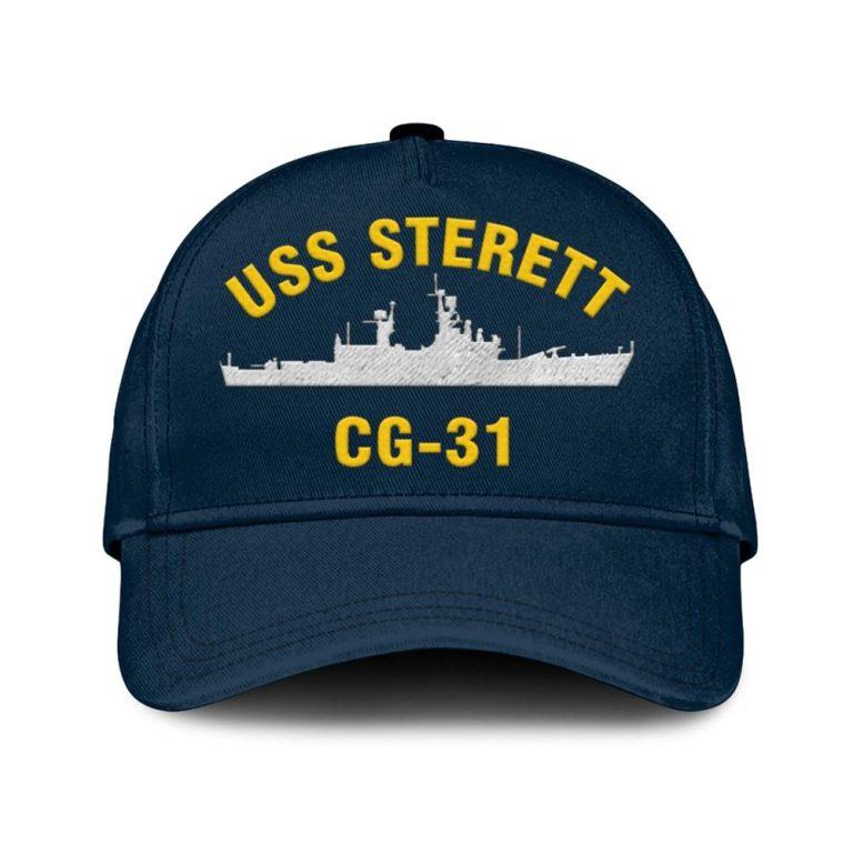 Us Navy Veteran Cap, Embroidered Cap, Uss Sterett Cg-31 Classic ...