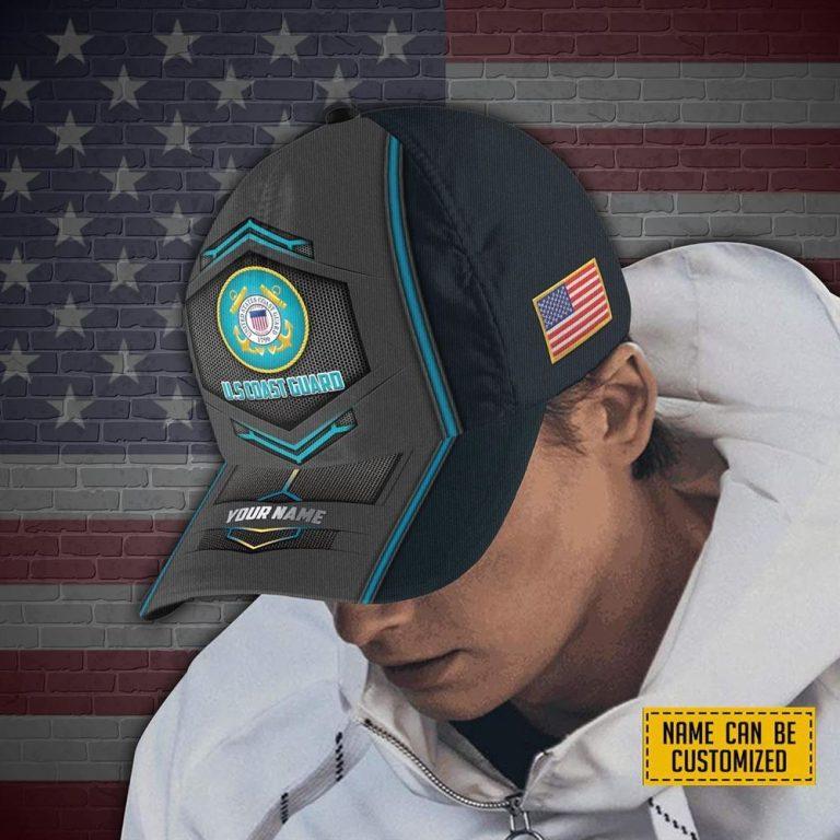 Veterans Baseball Capss US Coast Guard, Personalized Name Veteran ...