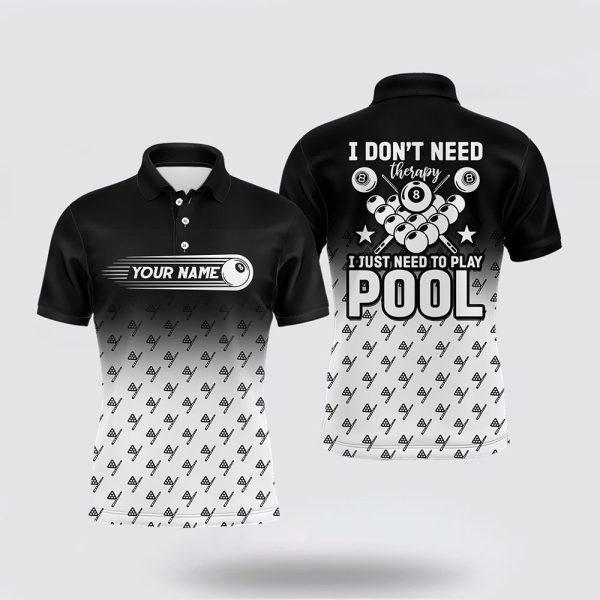 Billiard Polo Shirts, 8 Ball Billiards Players 3D Polo Shirts Mens Pool ...